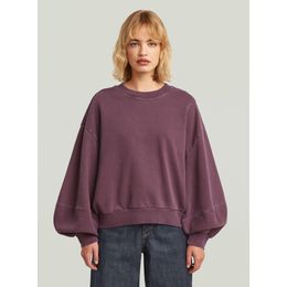 G-Star Raw Longpullover G-STAR "Overdyed Big Sleeve Sweater", Damen, Gr. S, maroon gd, Obermaterial: 100% Baumwolle, Pullover Longpullover