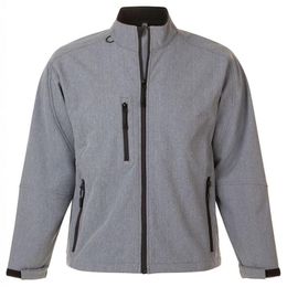 SOLS Mens Relax Soft Shell Jacket (atmungsaktiv, winddicht und wasserabweisend) (grau meliert)