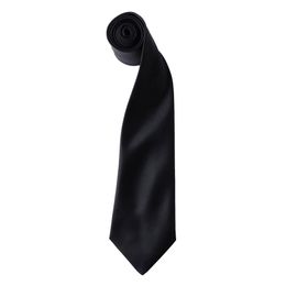 Premier Colours Herren Satin Clip Krawatte (2er Pack) (Schwarz)