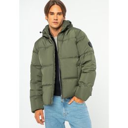 Wittchen Herren-Steppjacke mit Monogramm, dunkelgr&uuml;nes Polyester