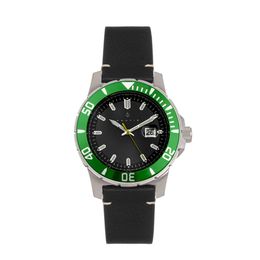 Nautis Dive Pro 200 Lederarmbanduhr mit Datum