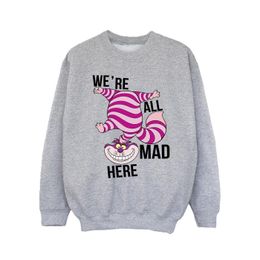 Disney - "Alice In Wonderland All Mad Here" Sweatshirt f&uuml;r M&auml;dchen (Grau)