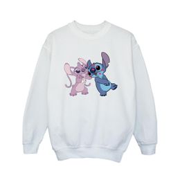 Disney Lilo & Stitch Kisses Sweatshirt f&uuml;r M&auml;dchen (wei&szlig;)