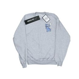 Disney - "Lilo And Stitch Stitch Backside Breast Print" Sweatshirt f&uuml;r Herren (Grau)