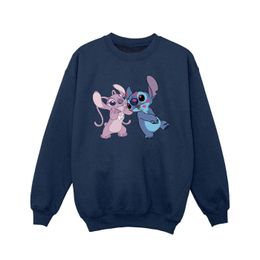 Disney Lilo & Stitch Kisses Sweatshirt f&uuml;r M&auml;dchen (Marineblau)