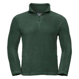 Russel Athletic Russell Herren 1/4 Zip Outdoor Fleece Top (Flaschengr&uuml;n)