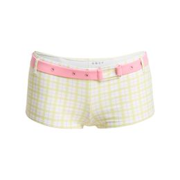 Bikini-Hose Roxy "The Swell Classic Shorty", Damen, Gr. XL, US-Gr&ouml;&szlig;en, cloud dancer swell plaid, Obermaterial: 85% Microfaser, 15% Elasthan;, Badehosen Bikini-Hose