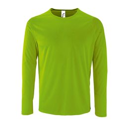 SOLS Mens Sporty Long Sleeve Performance T-Shirt (Neongr&uuml;n)