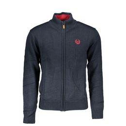 Gianmarco Venturi Blauer Baumwollcardigan f&uuml;r M&auml;nner