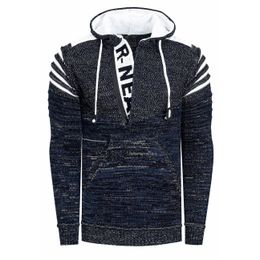 Rusty Neal 1/2 Zip Grobstrick Future Kapuzen-Pullover