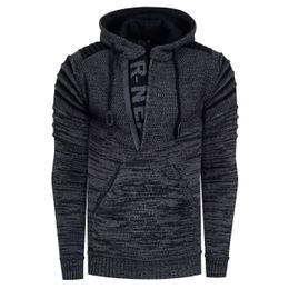 Rusty Neal 1/2 Zip Grobstrick Future Kapuzen-Pullover