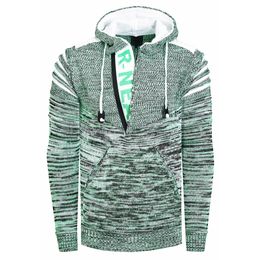 Rusty Neal 1/2 Zip Grobstrick Future Kapuzen-Pullover