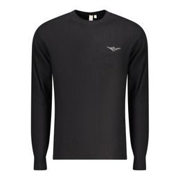Accademia Militare Schwarz Baumwollpullover f&uuml;r Herren