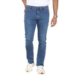 MYT Herren-Jeans mit geradem Bein, Hyper-Stretch-Denim in Blau