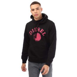 Diesel - Schwarzer Kapuzenpullover Mit Verzerrtem Punktdesign