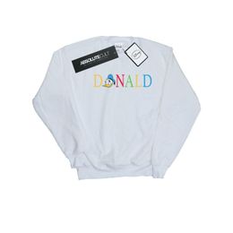 Disney - "Donald Duck Letters" Sweatshirt f&uuml;r Damen (Wei&szlig;)