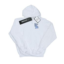Disney - "Lilo And Stitch Stitch Backside Breast Print" Kapuzenpullover f&uuml;r Herren (Wei&szlig;)