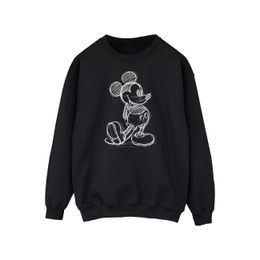 Disney - "Mickey Mouse Sketch Kick" Sweatshirt f&uuml;r Herren (Schwarz)