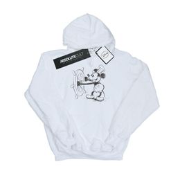 Disney - "Mickey Mouse Steamboat Sketch" Kapuzenpullover f&uuml;r Herren (Wei&szlig;)
