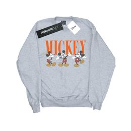 Disney - "Mickey Mouse Poses" Sweatshirt f&uuml;r Herren (Grau)