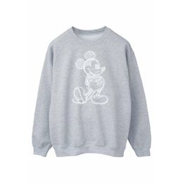 Disney - "Mickey Mouse Sketch Kick" Sweatshirt f&uuml;r Herren (Grau)