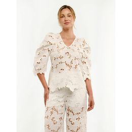 Blusentop LIBERT&Eacute; ESSENTIEL "Libert&eacute; Essentiel Shirt ROSSIE", Damen, Gr. L, wei&szlig;, Obermaterial: 100% Polyester, Blusen Blusentop