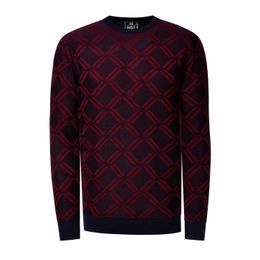 Rusty Neal Feinstrick mit Karo-Muster Rundhals-Pullover