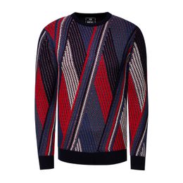 Rusty Neal Feinstrick Colorblock Rundhals-Pullover