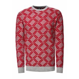 Rusty Neal Feinstrick mit Karo-Muster Rundhals-Pullover