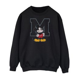 Disney Herren Sweatshirt Classic M Mickey Mouse (Schwarz)
