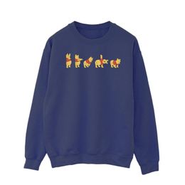 Disney Herren Winnie The Pooh Stretching Sweatshirt (Marineblau)