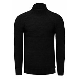 Rusty Neal Grobstrick Einfarbiger Stehkragen-Pullover