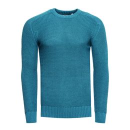 Rusty Neal Grobstrick Slim Fit Rundhals-Pullover
