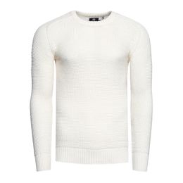 Rusty Neal Grobstrick Slim Fit Rundhals-Pullover