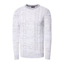 Rusty Neal Grobstrick mit Kontrastfarben Rundhals-Pullover
