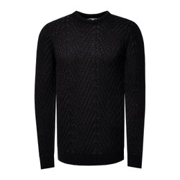 Rusty Neal Grobstrick mit Muster Rundhals-Pullover