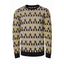 Rusty Neal Kontrast Rundhals-Pullover