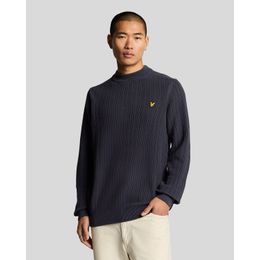 Lyle & Scott Lyle & Scott Gerippter Pullover mit Stehkragen - Marineblau