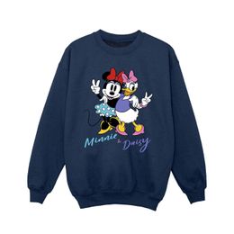 Disney - "Minnie Mouse And Daisy" Sweatshirt f&uuml;r M&auml;dchen (Marineblau)