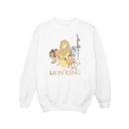 Disney - "The Lion King Group" Sweatshirt f&uuml;r M&auml;dchen (Wei&szlig;)