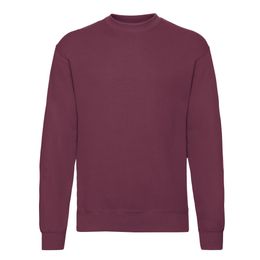 Fruit of the Loom - "Classic" Sweatshirt f&uuml;r Herren/Damen Unisex angesetzte &Auml;rmel (Burgunderrot)