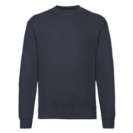 Fruit of the Loom - "Classic" Sweatshirt f&uuml;r Herren/Damen Unisex angesetzte &Auml;rmel (Marineblau)