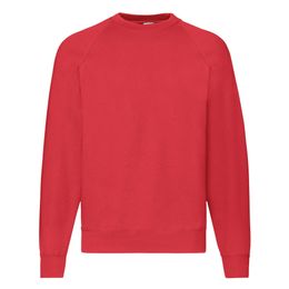 Fruit of the Loom Herren Raglan-&Auml;rmel Belcoro&reg; Sweatshirt (Rot)