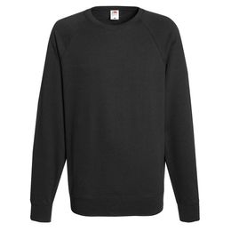 Fruit of the Loom Herren leichtes Raglan Sweatshirt (240 GSM) (Schwarz)