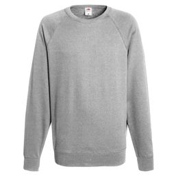 Fruit of the Loom Herren leichtes Raglan-Sweatshirt (240 GSM) (Heather Grey)