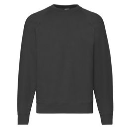 Fruit of the Loom - "Classic" Sweatshirt f&uuml;r Herren Raglan&auml;rmel (Schwarz)