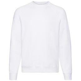 Fruit of the Loom - "Classic" Sweatshirt f&uuml;r Herren Raglan&auml;rmel (Wei&szlig;)