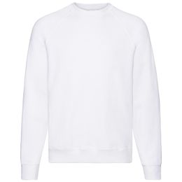 Fruit of the Loom - "Classic" Sweatshirt f&uuml;r Herren Raglan&auml;rmel (Wei&szlig;)