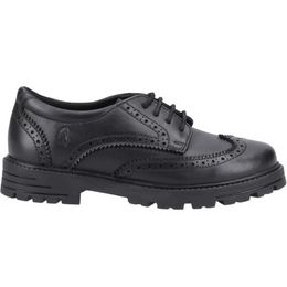 Hush Puppies - M&auml;dchen Schul-Uniform-Schuhe "Maxine", Leder (Schwarz)
