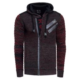Rusty Neal Full Zip Grobstrick Kapuzen-Strick-Jacke